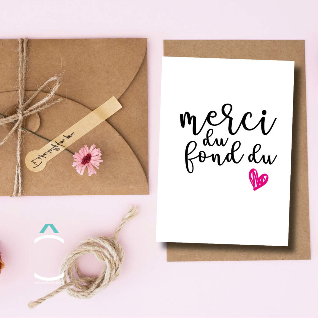 Carte postale – Merci du fond du coeur – Méli Mélô