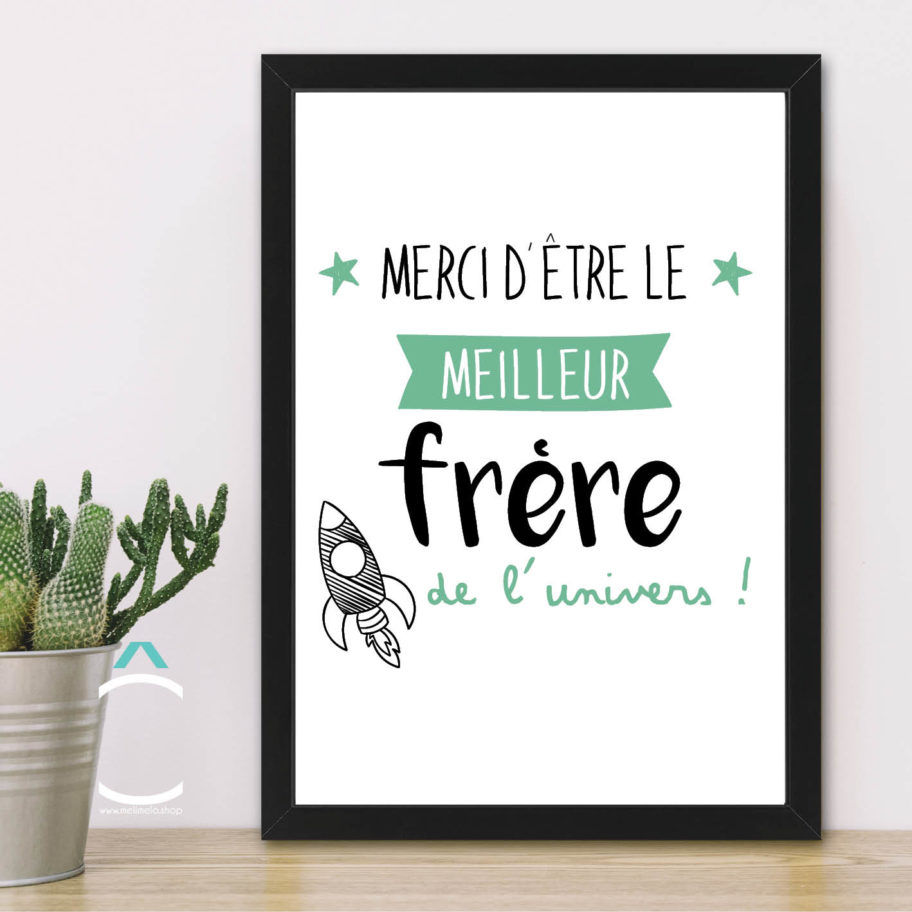 Cadre – Merci d’être le meilleur frère de l’univers! – Méli Mélô