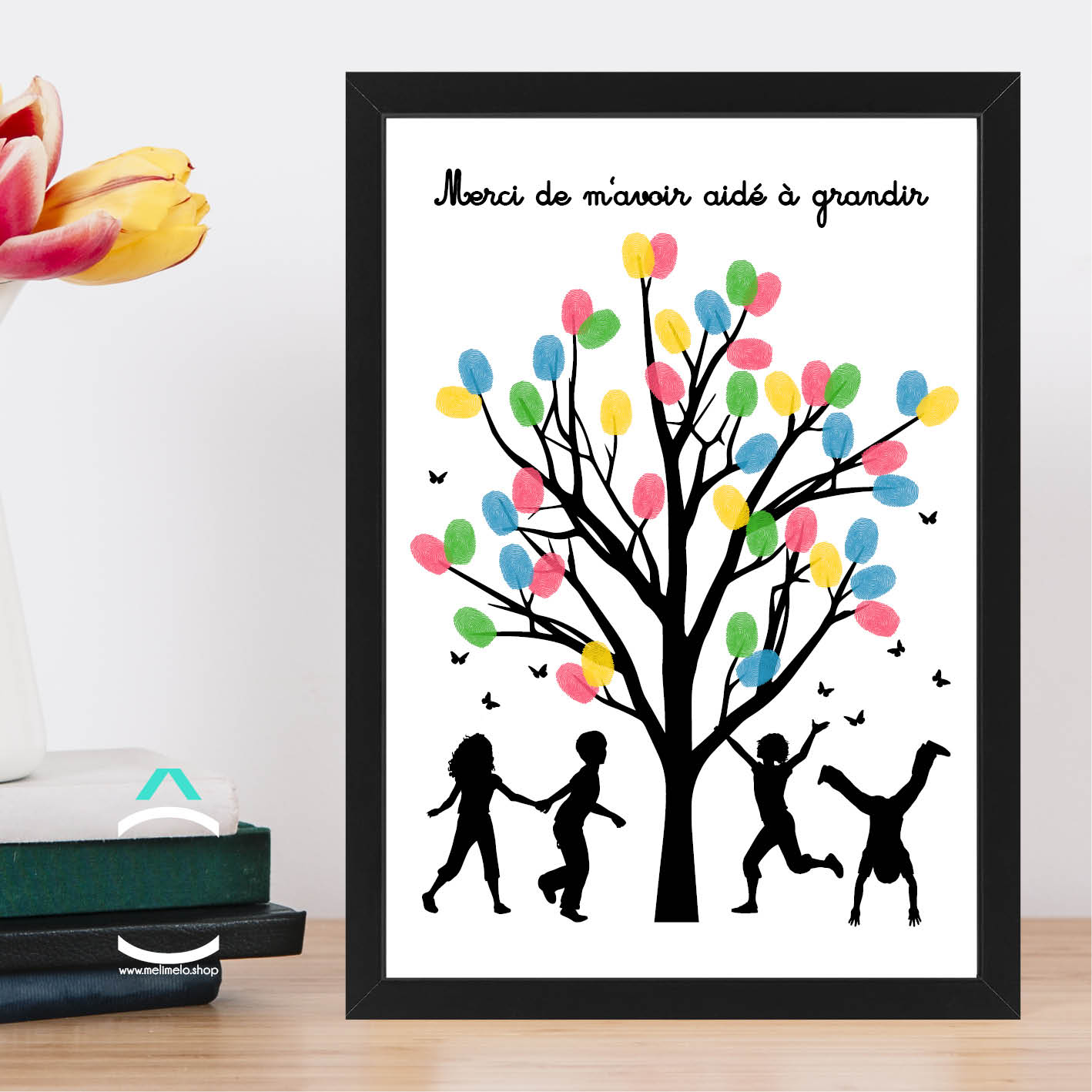 Arbre à empreintes – Merci de m’avoir aidé à grandir – Méli Mélô