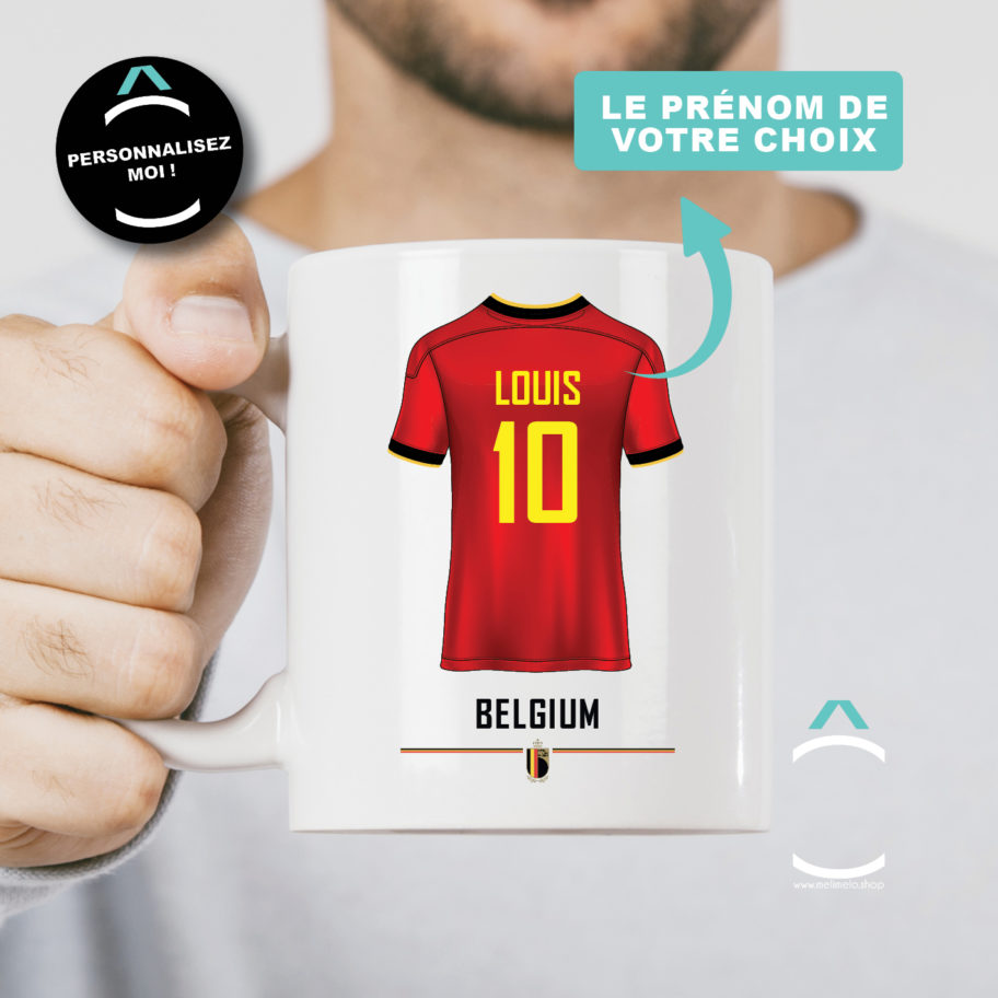 Mug personnalisable – Maillot des Diables Rouges – Méli Mélô