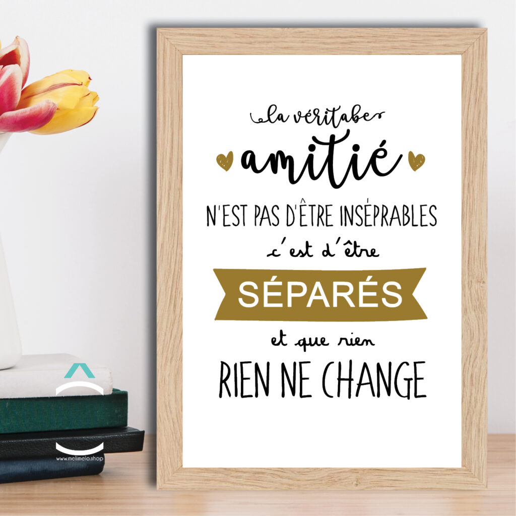 Cadre personnalisable – La véritable amitié n’est pas d’être ...