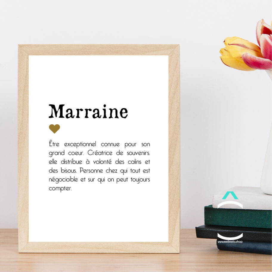 Cadre personnalisable – Marraine: définition – Méli Mélô