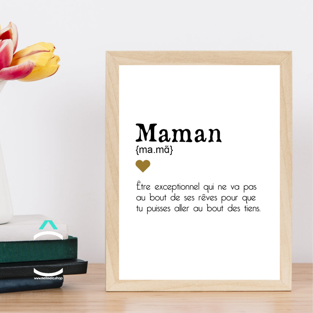 Cadre personnalisable – Maman: définition – Méli Mélô